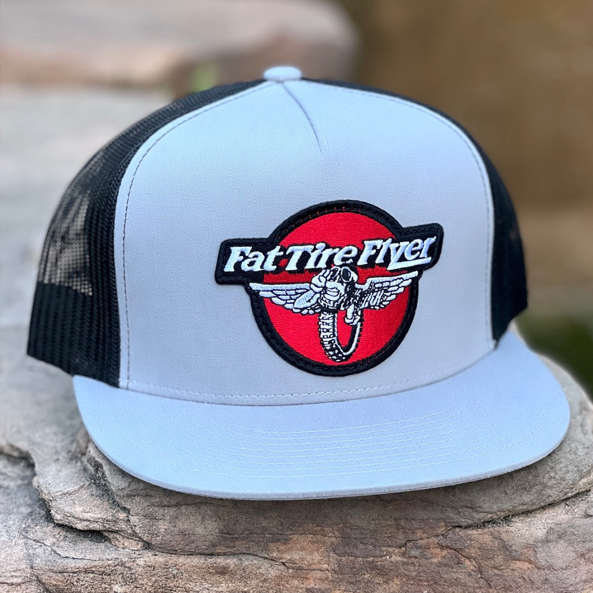 Fat Tire Flyer Flat-Brim Trucker (Silver/Black) – Tommy Breeze
